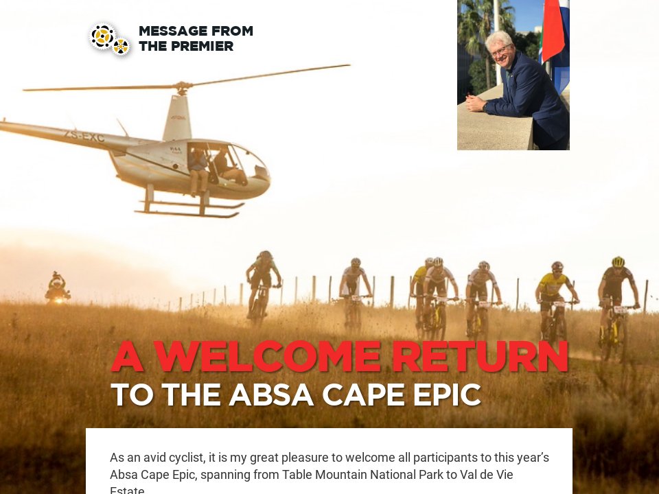 Premier Message - Cape Epic 2021_Chapter 4